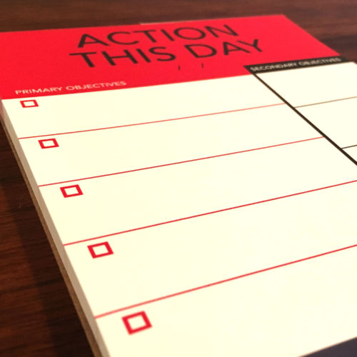 Action This Day Pad: Set of 5 – Take Action This Day